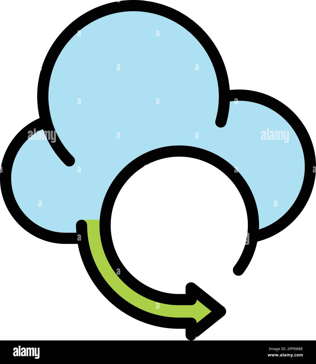 Cloud refresh icon. Outline Cloud refresh vector icon for web design ...
