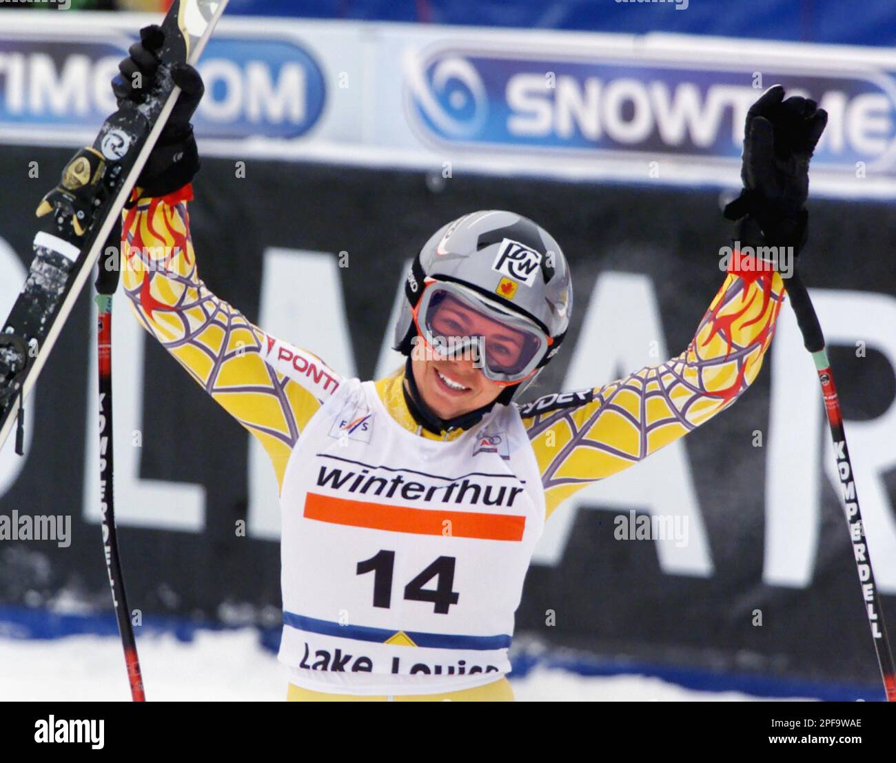 Genevieve Simard of Val-Morin, Que., celebrates her top Canadian ...