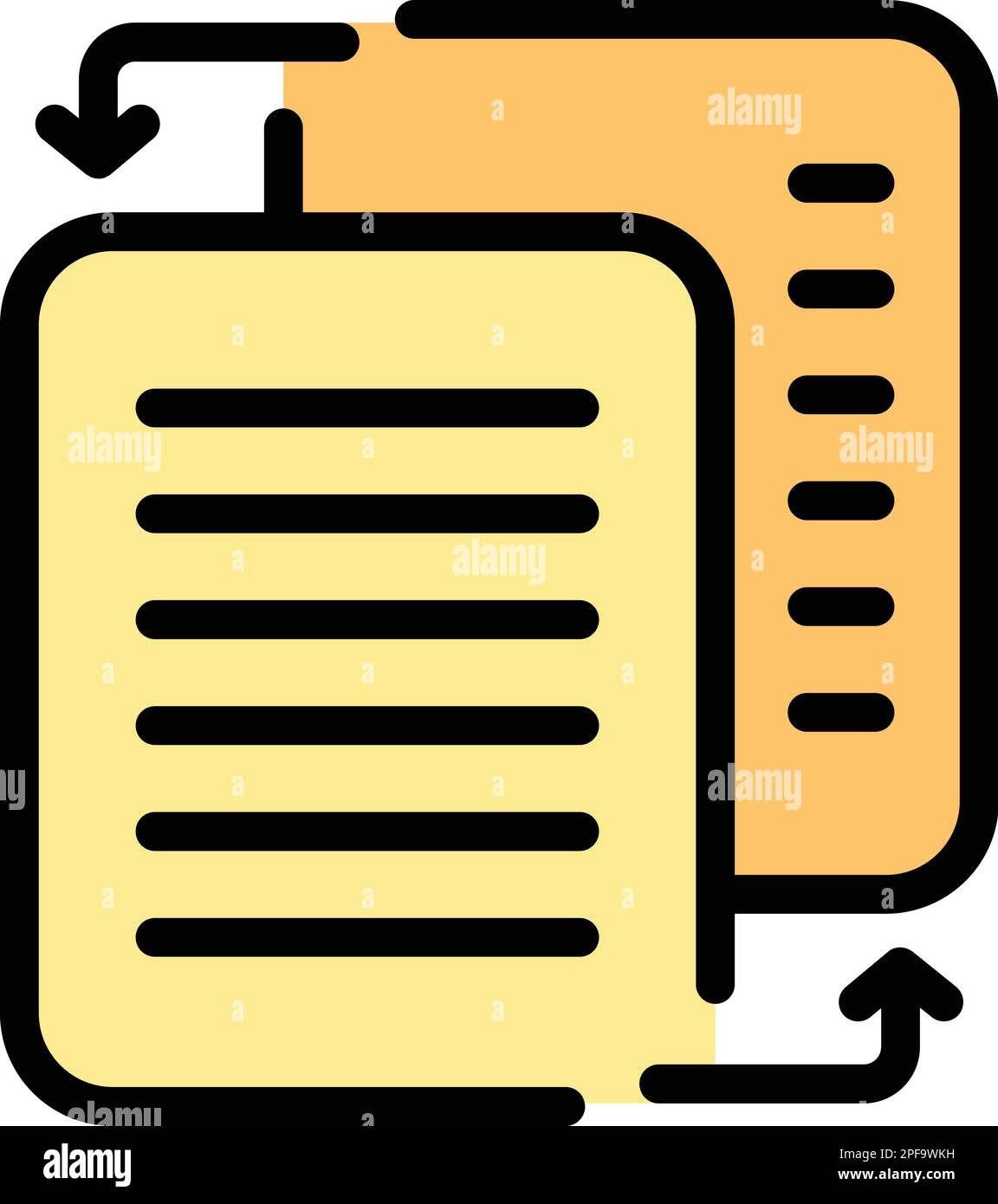 Refresh business report icon. Outline refresh business report vector ...