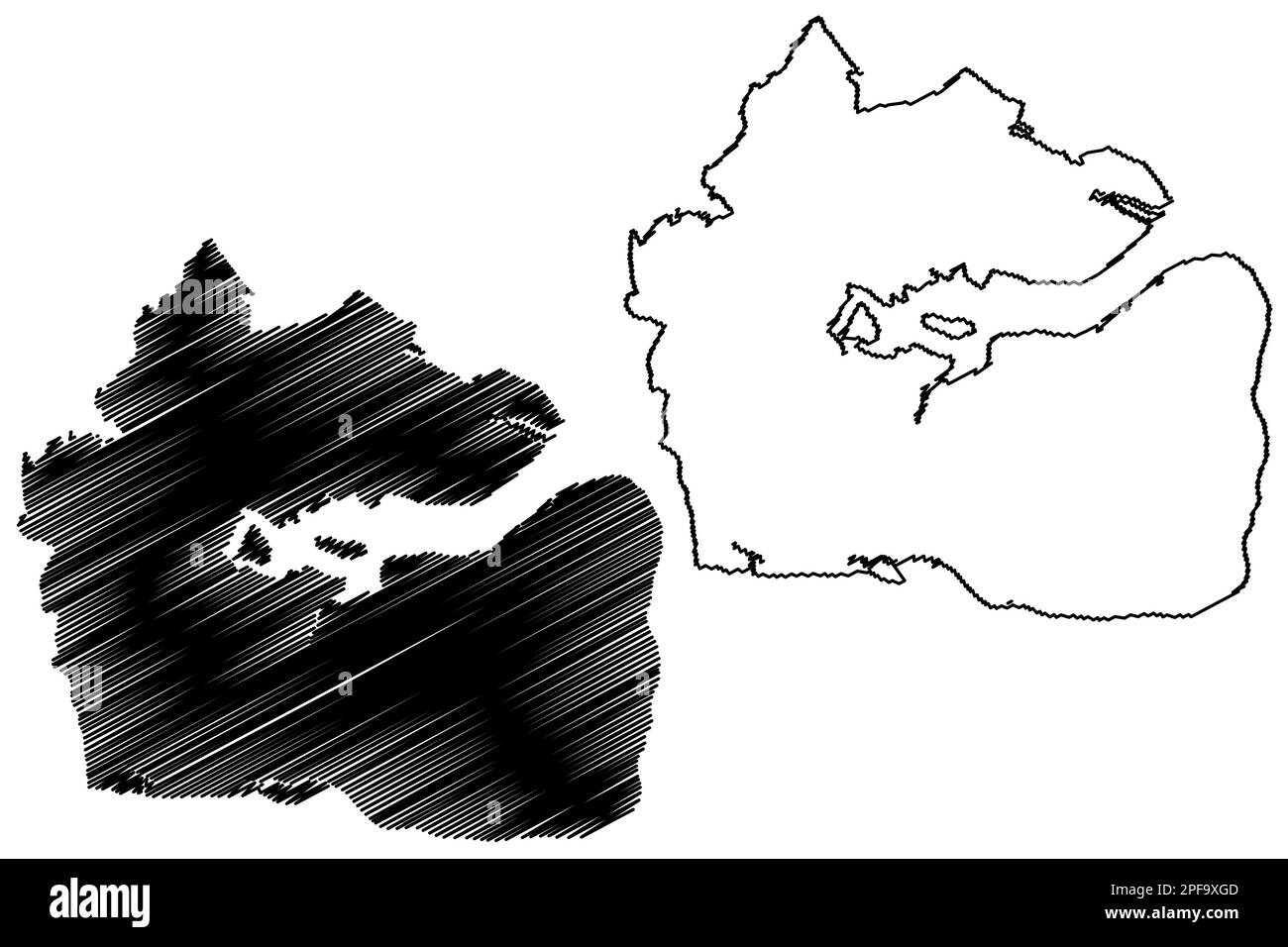 Maldon vector outline map Black and White Stock Photos & Images - Alamy