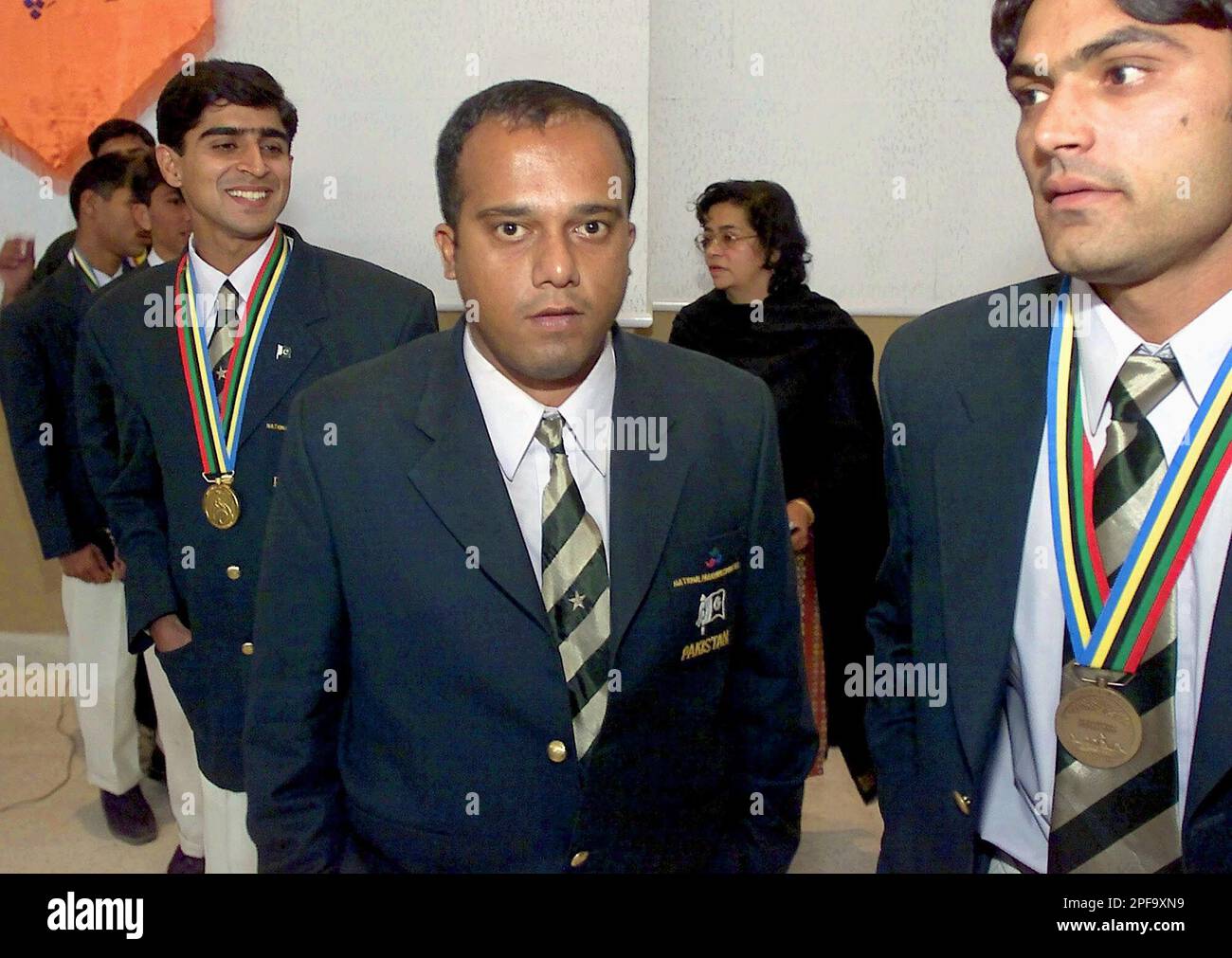 Pakistani disabled athletes attend a function to celebrate the ...