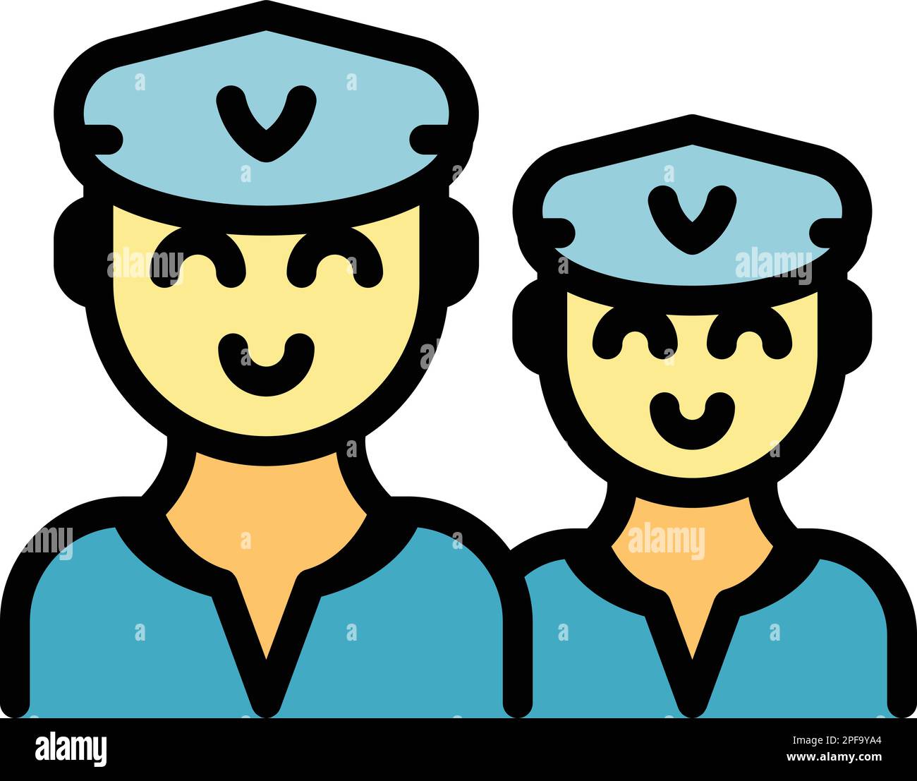 Airline crew icon. Outline Airline crew vector icon for web design ...