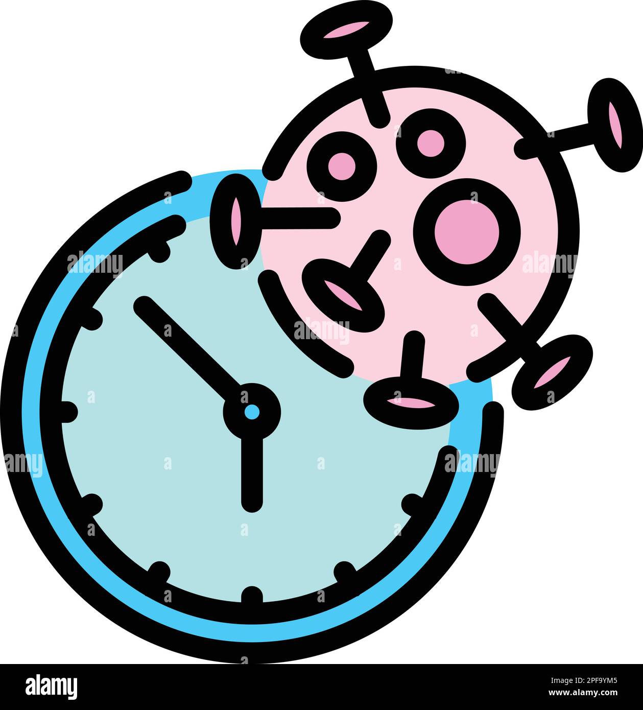 Covid test time icon. Outline Covid test time vector icon for web ...