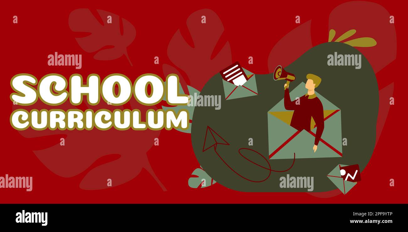 Conceptual caption School Curriculum. Business idea designed to provide ...