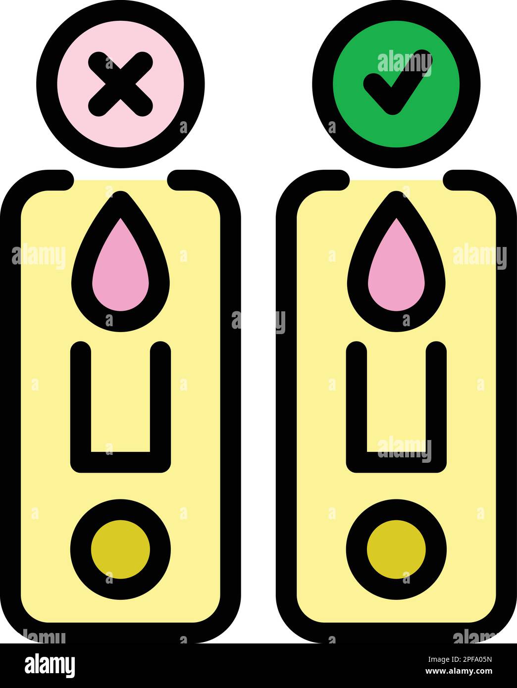 Covid test procedure icon. Outline Covid test procedure vector icon for ...