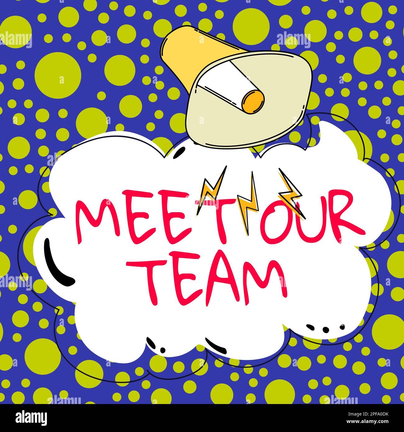 Conceptual display Meet Our Team. Business showcase introducing another ...