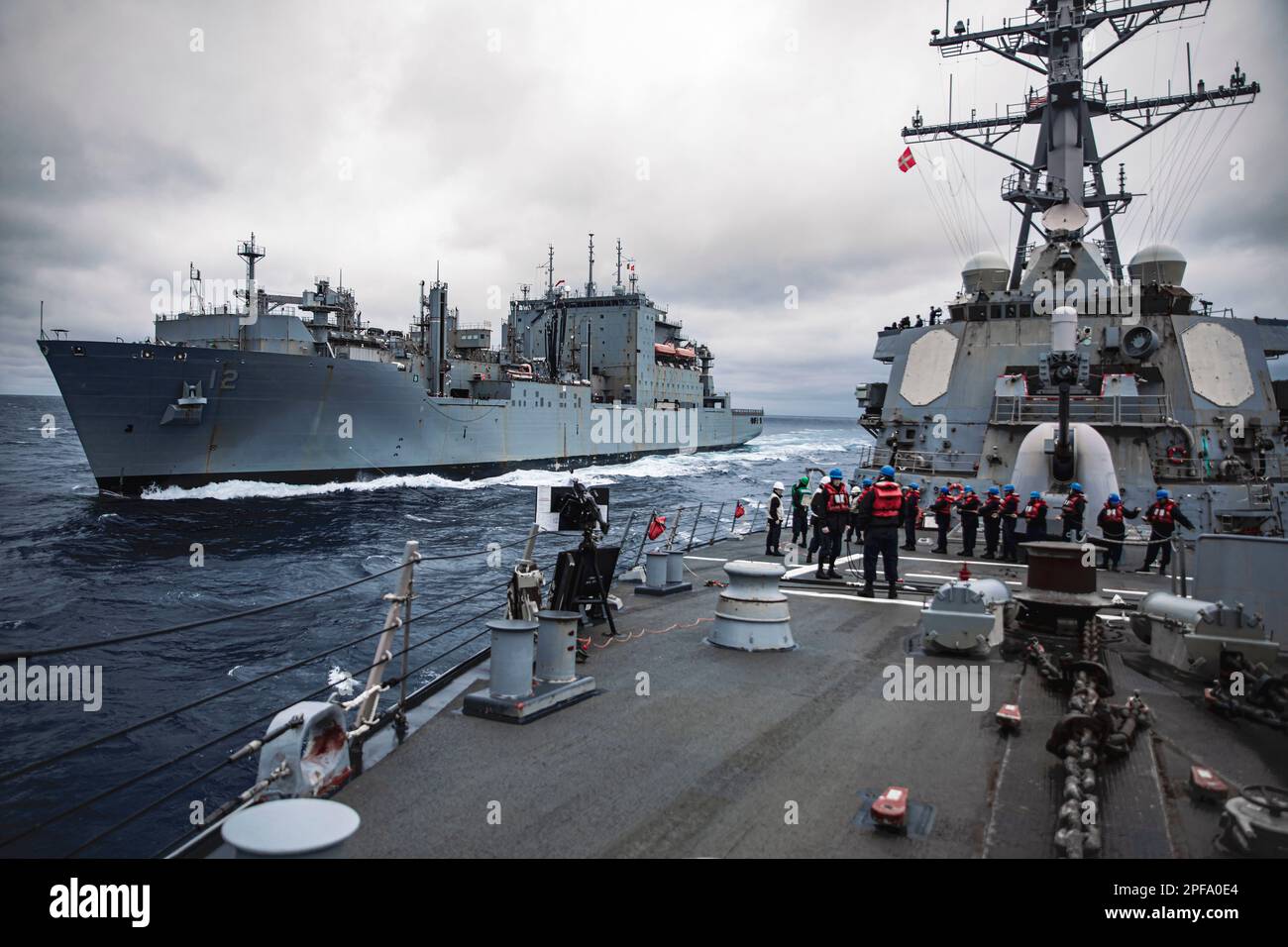 ATLANTIC OCEAN (March 13, 2023) Sailors assigned to Arleigh Burke-Class ...