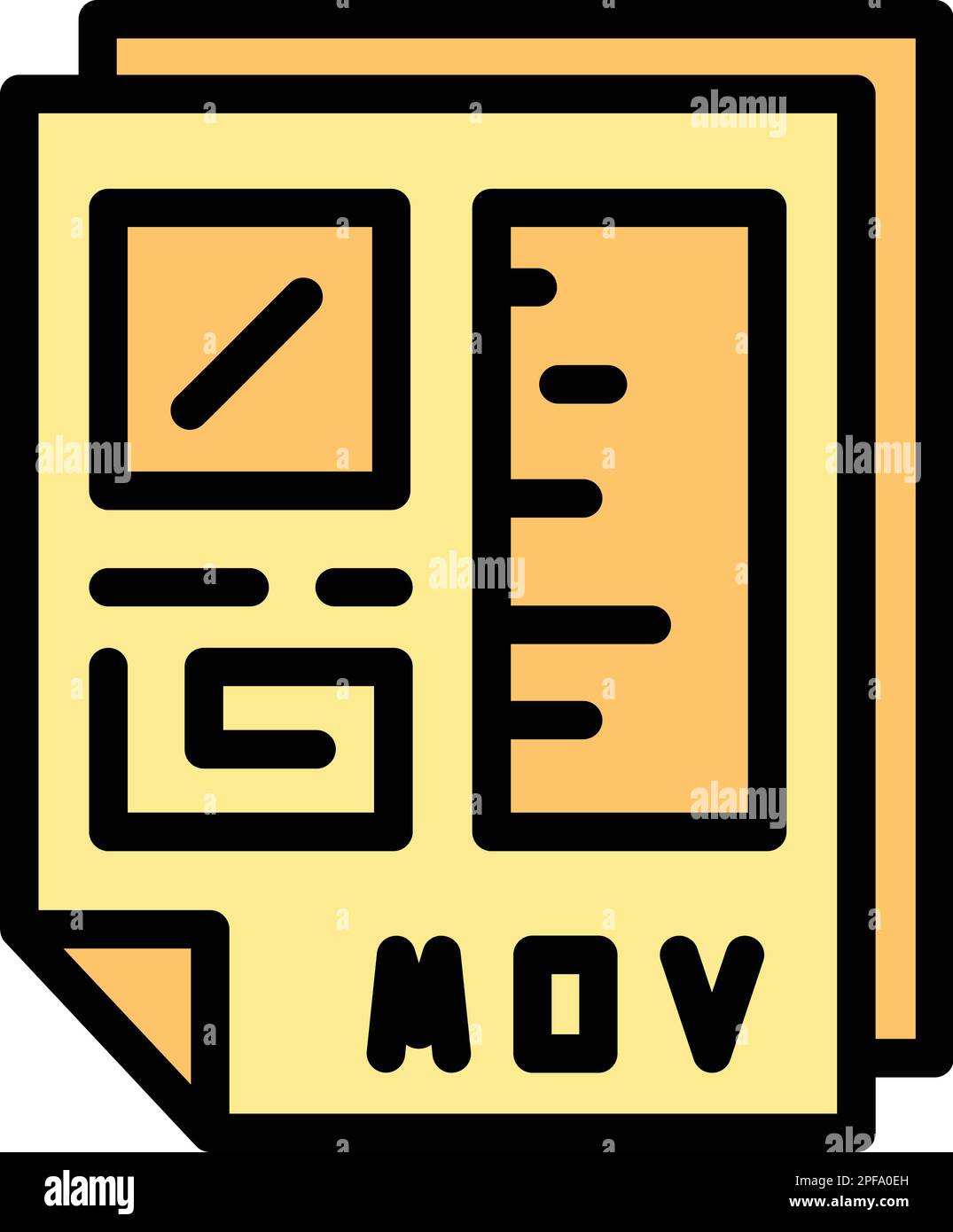 Technical file document icon. Outline technical file document vector ...