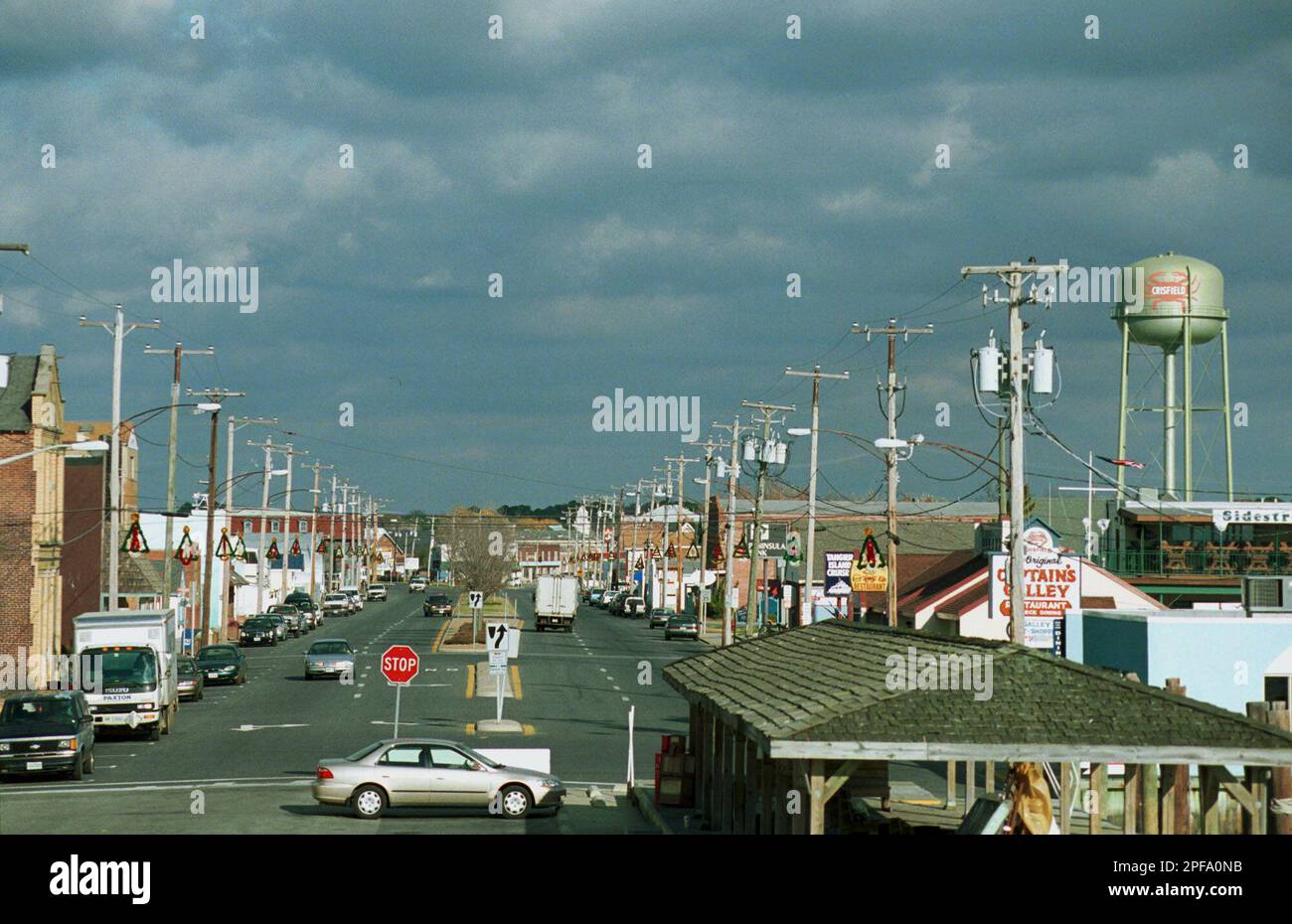 Traffic moves along Main St. in Crisfield, Md., Wednesday, Nov. 27 ...