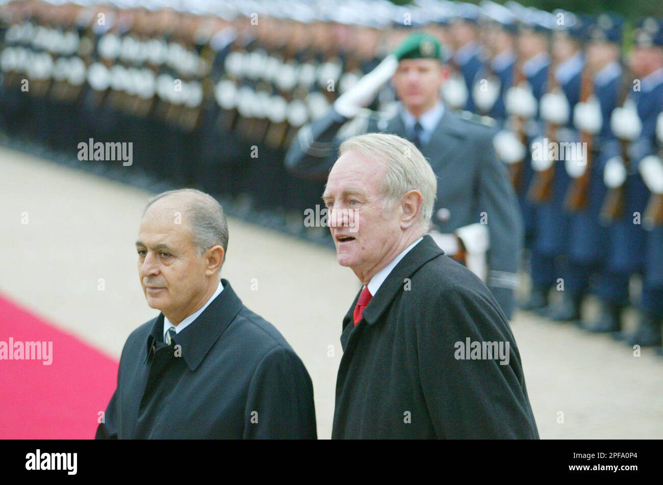 The President of Turkey, Ahmet Necdet Sezer, left, and his German ...