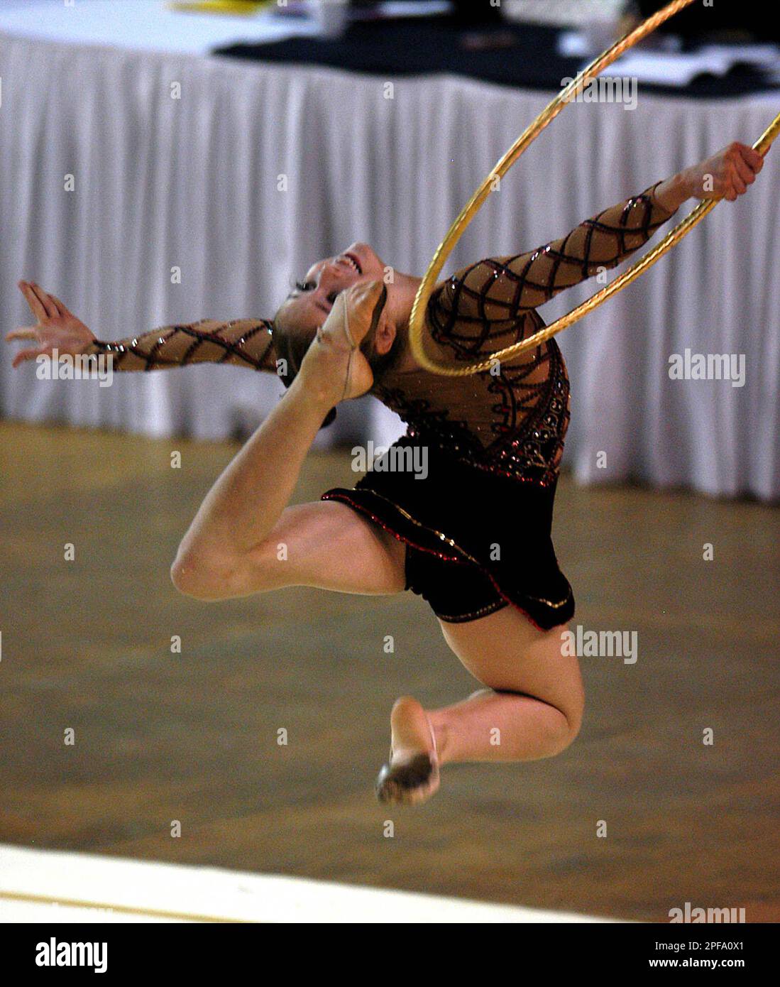 Mexico's Cinthia Valdez performs in the gymnastics competition in The ...