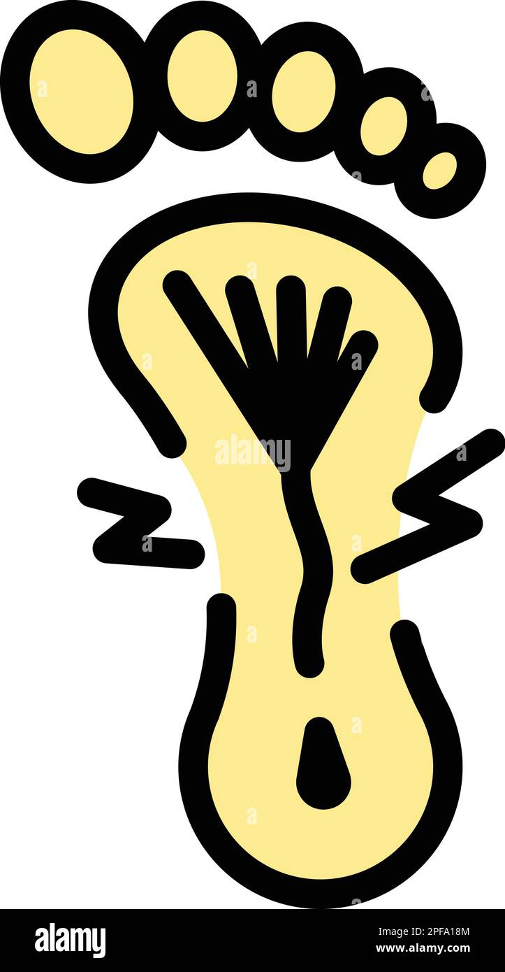 Foot accident injury icon. Outline Foot accident injury vector icon for ...