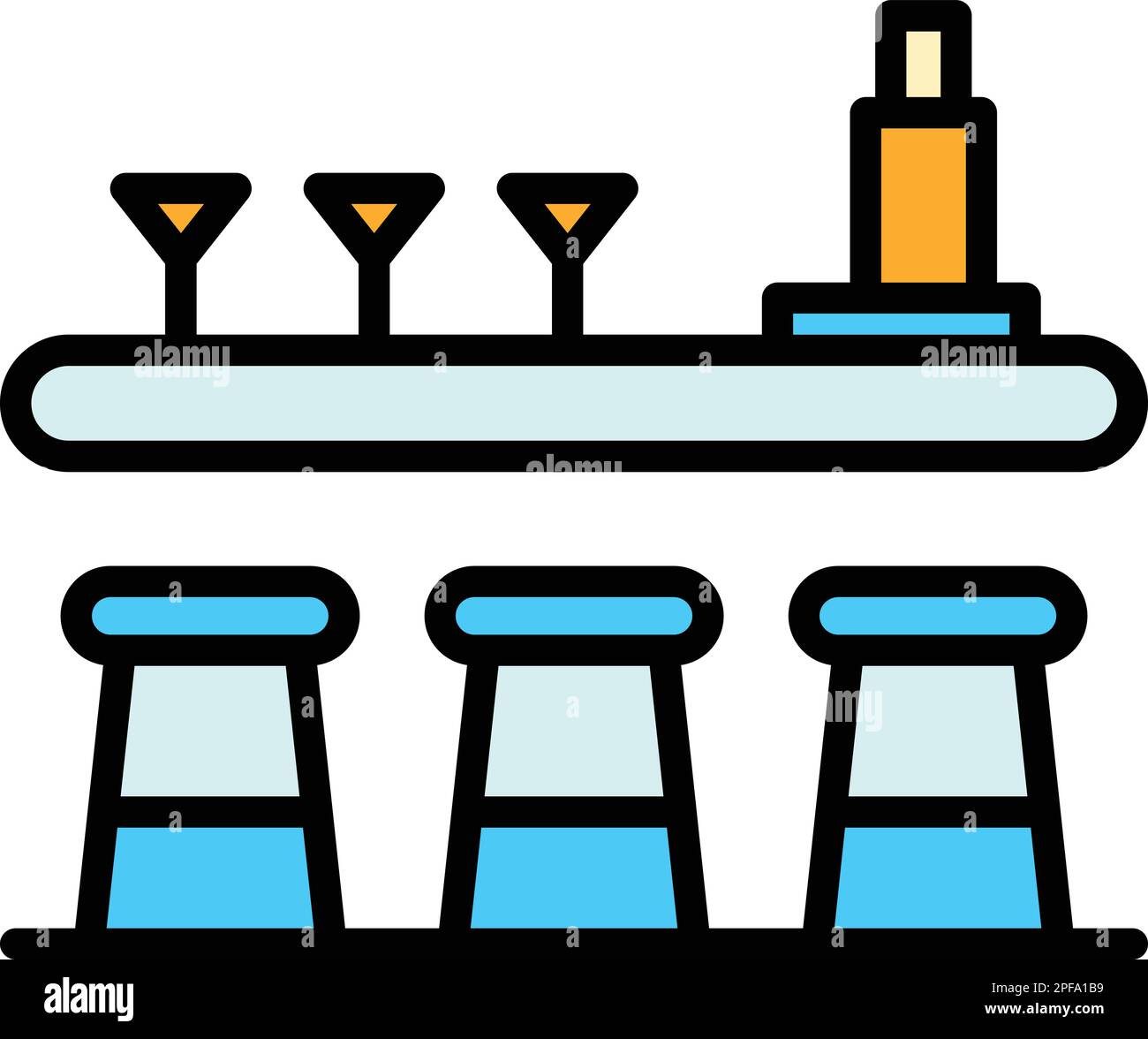 Restaurant counter icon. Outline Restaurant counter vector icon for web ...