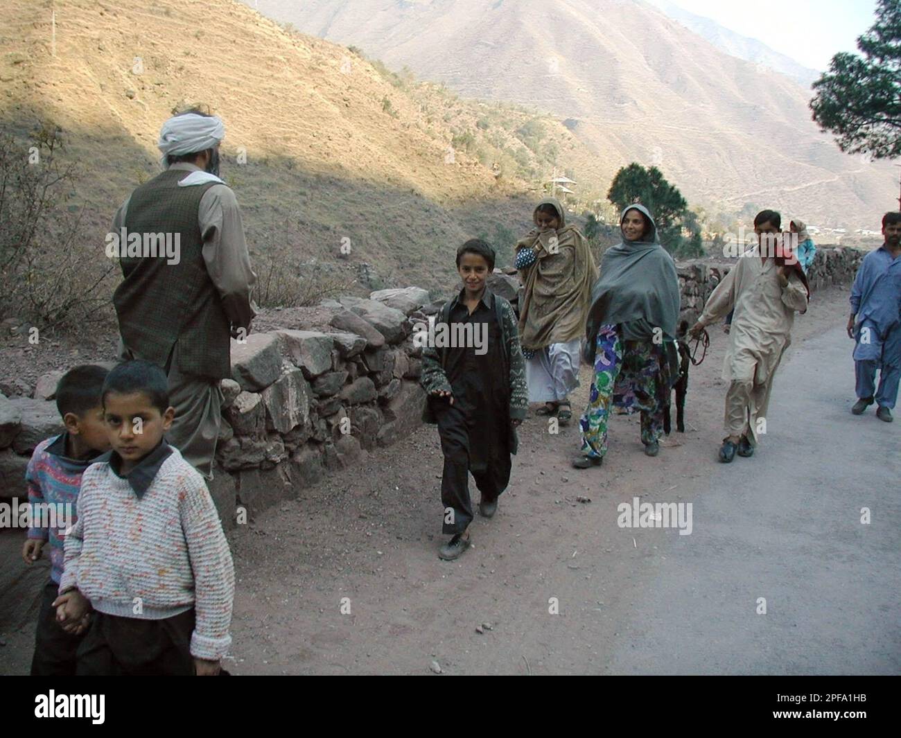 Villagers of Chakothi border town, 60 kilometers (40 miles) southeast ...