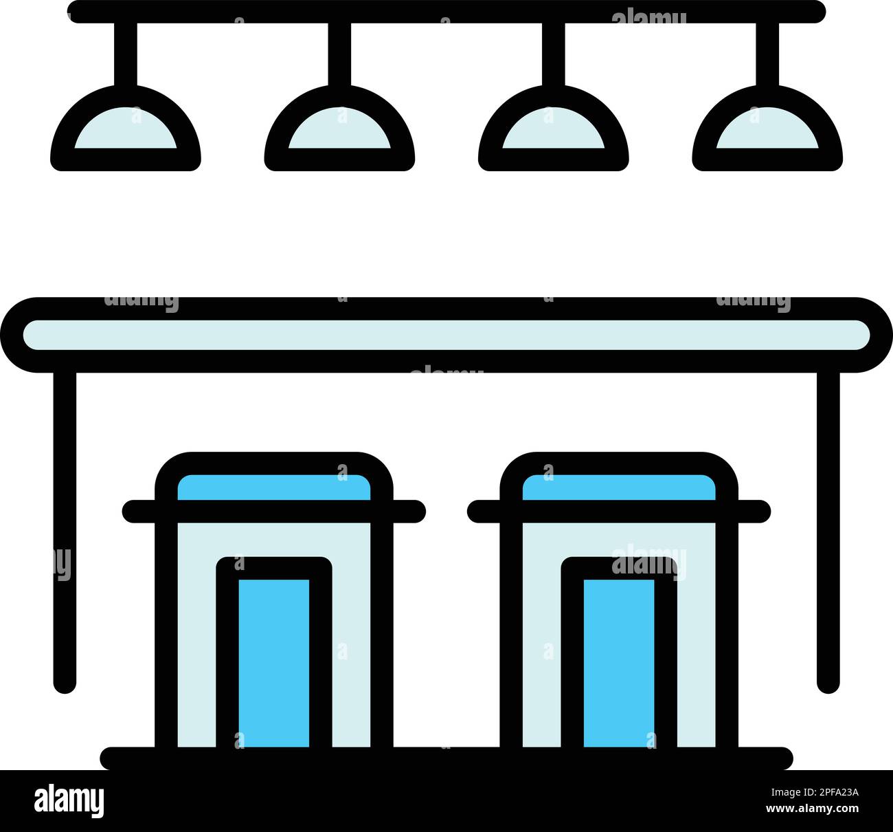 Bar counter stool icon. Outline Bar counter stool vector icon for web ... Bar counter stool icon. Outline Bar counter stool vector icon for web ...