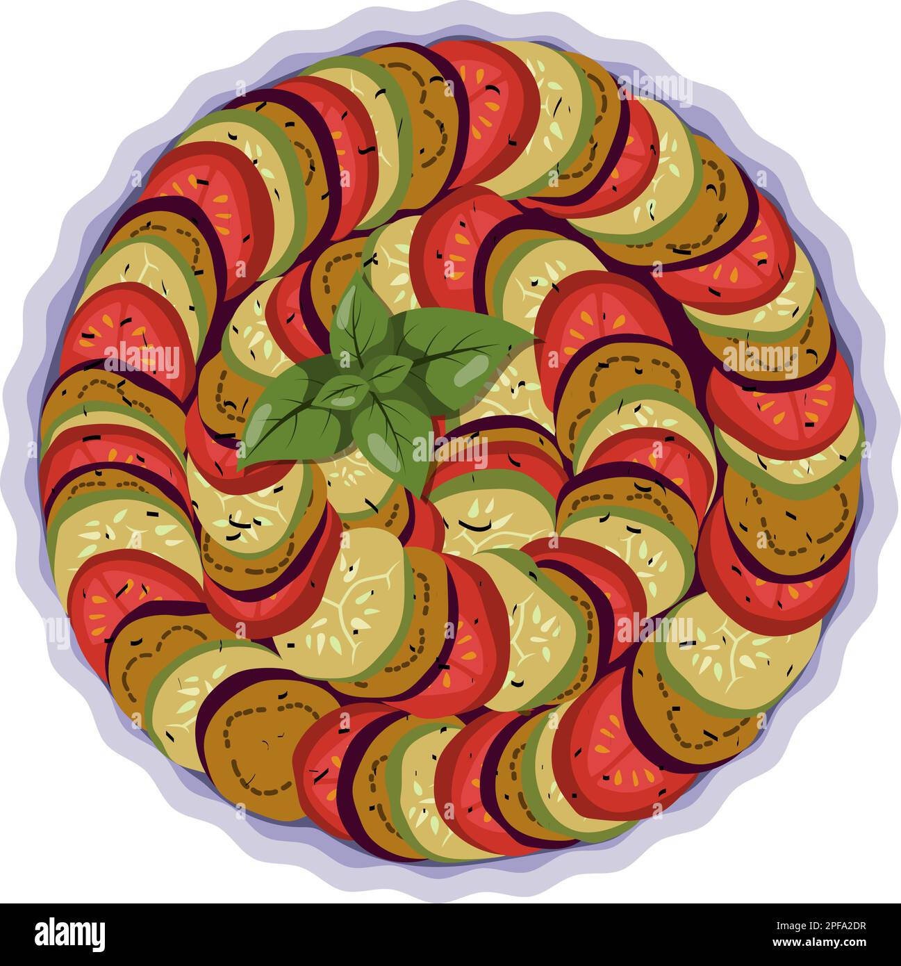 Ratatouille. Vector isolated on a white background Stock Vector Image ...