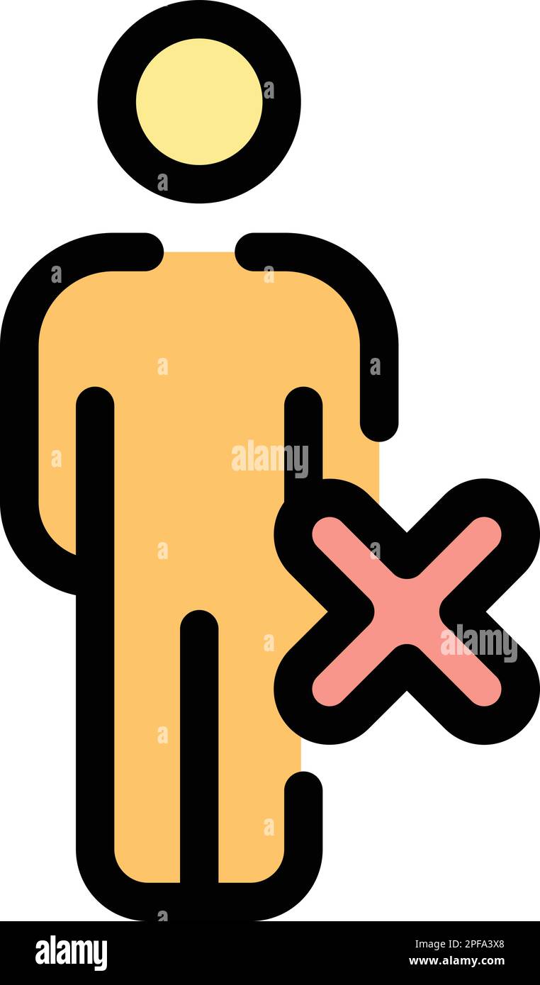 Cancel user icon. Outline cancel user vector icon for web design ...