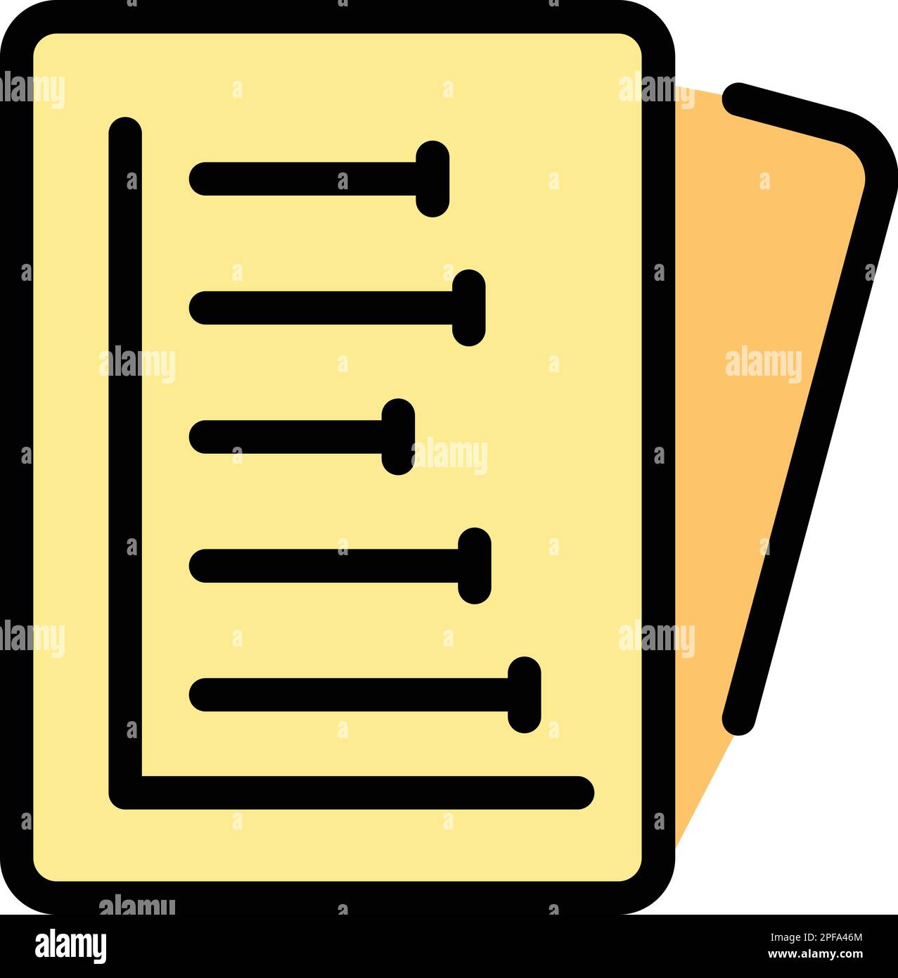 Files report icon. Outline files report vector icon for web design ...