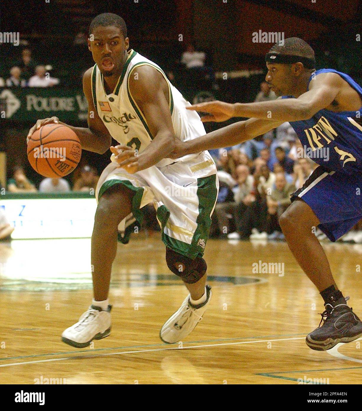 Colorado State's Michael Morris, left, drives against Indiana-Purdue ...