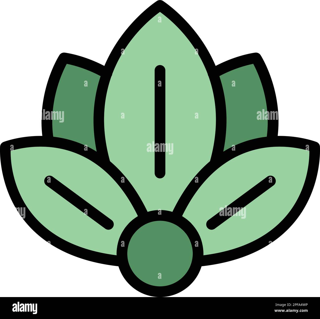 Spiritual lotus icon. Outline Spiritual lotus vector icon for web ...