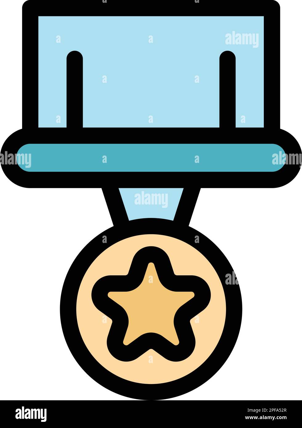Army medal icon. Outline Army medal vector icon for web design isolated ...
