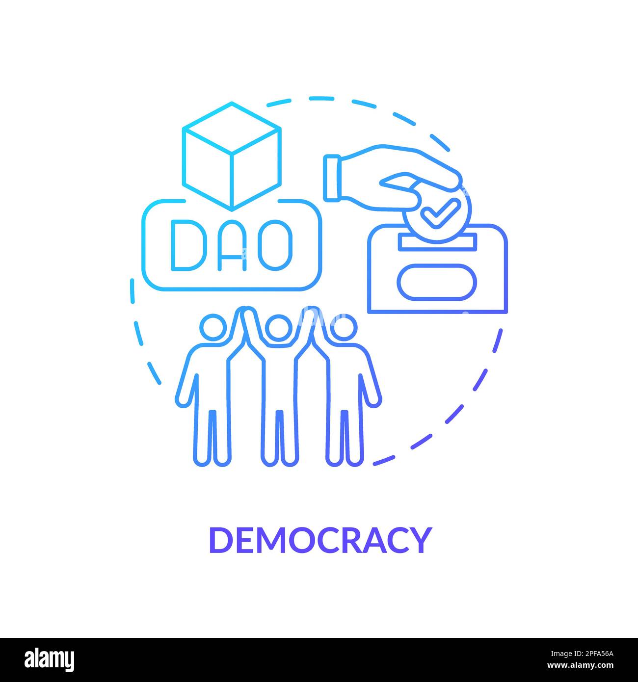 Democracy blue gradient concept icon Stock Vector Image & Art - Alamy