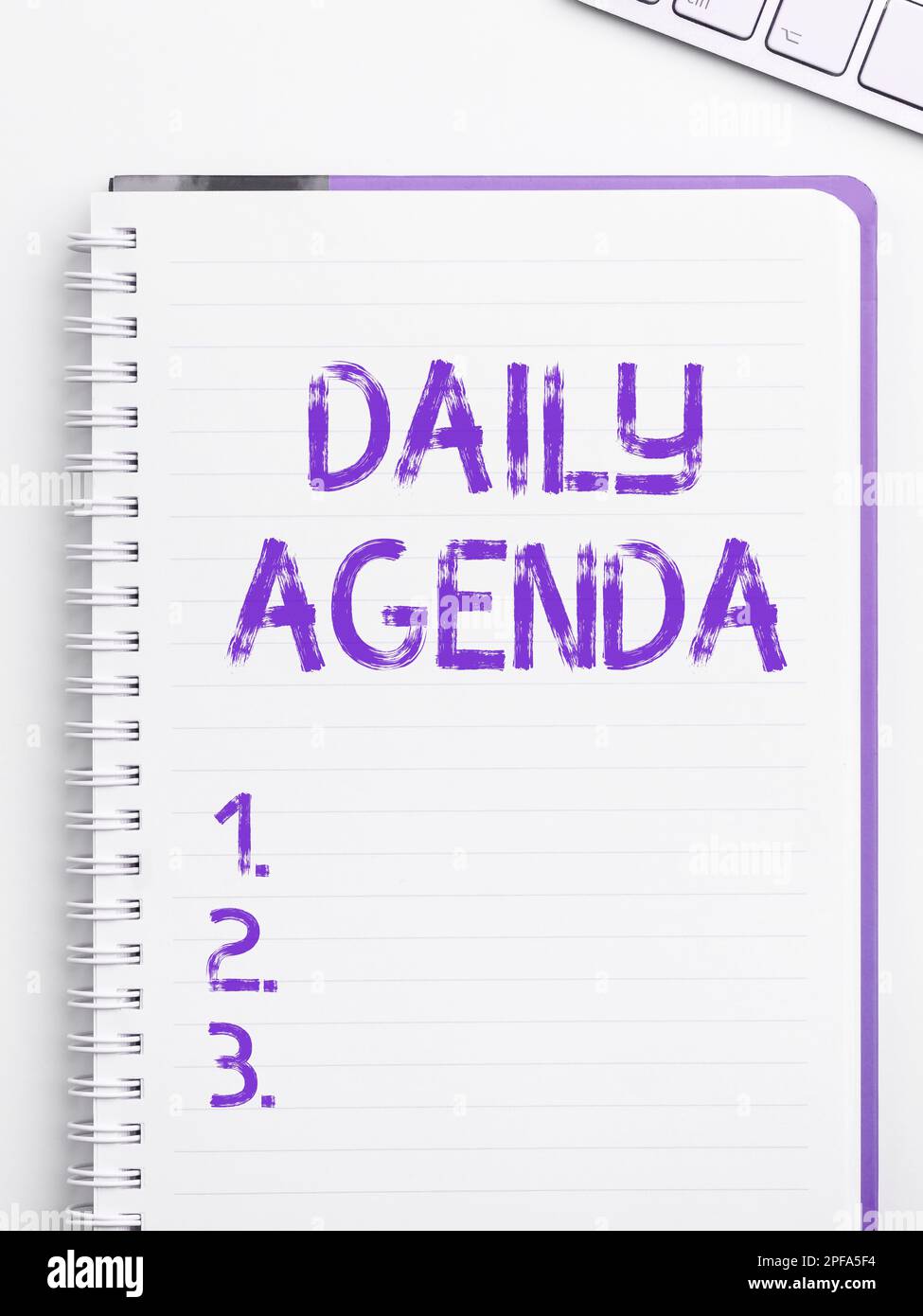 Conceptual caption Daily Agenda. Conceptual photo To do list of items ...