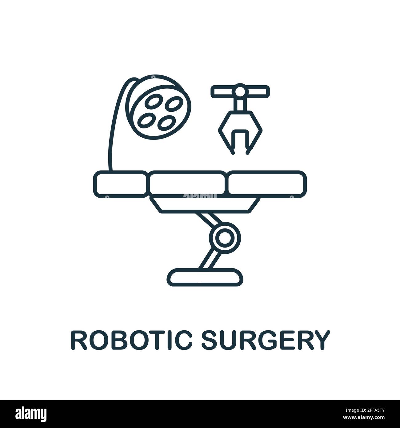 Robotic Surgery outline icon. Simple element from healthcare ... Robotic Surgery outline icon. Simple element from healthcare ...