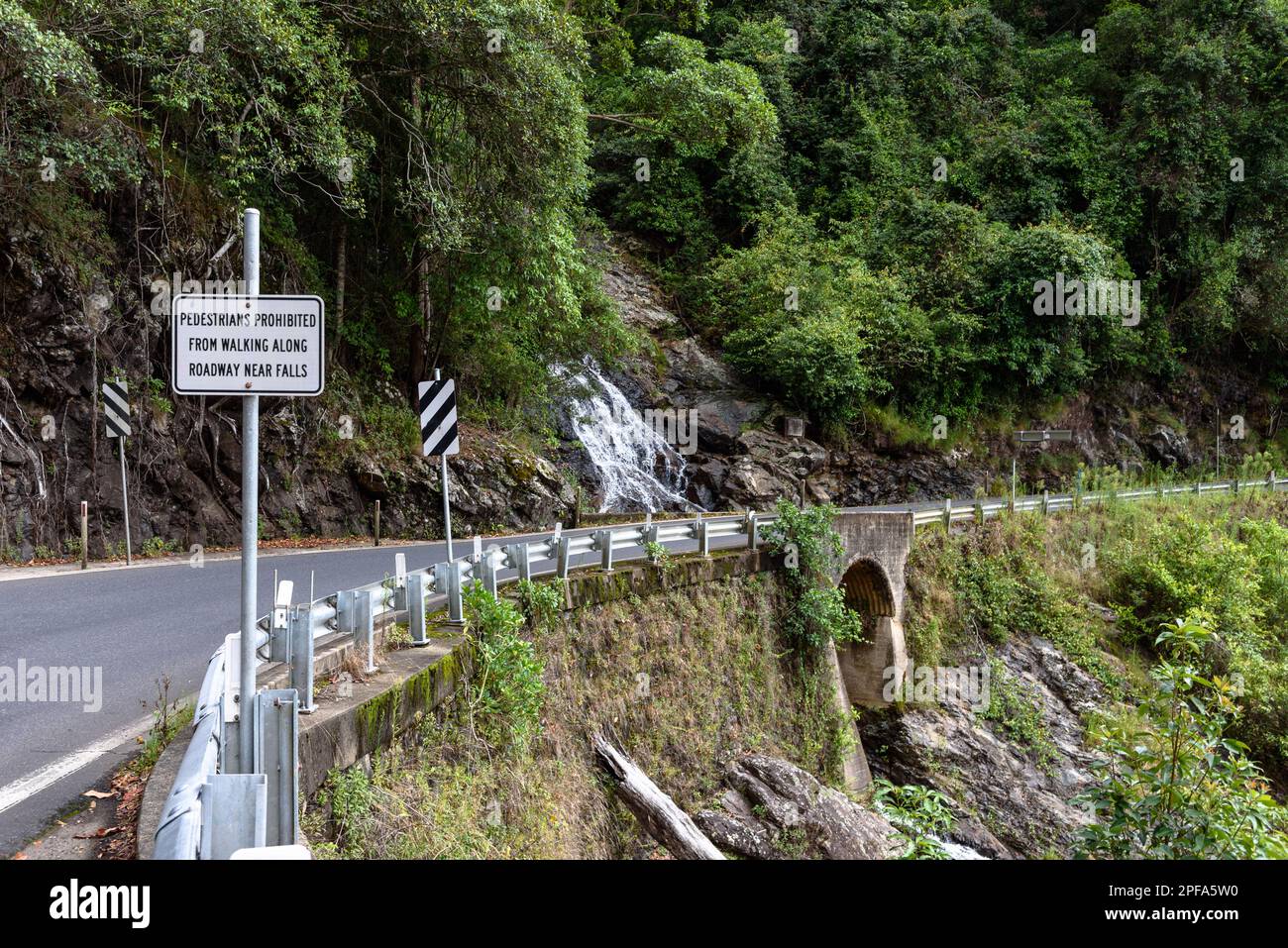 Newell Falls along Waterfall Way in Dorrigo National Park Stock Photo ...