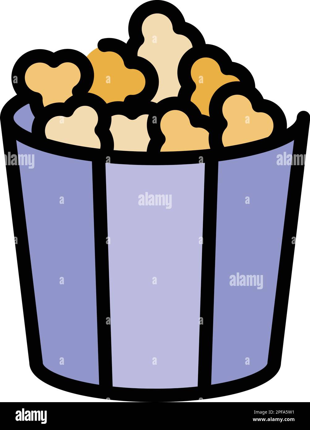 Popcorn pack icon. Outline popcorn pack vector icon for web design ...