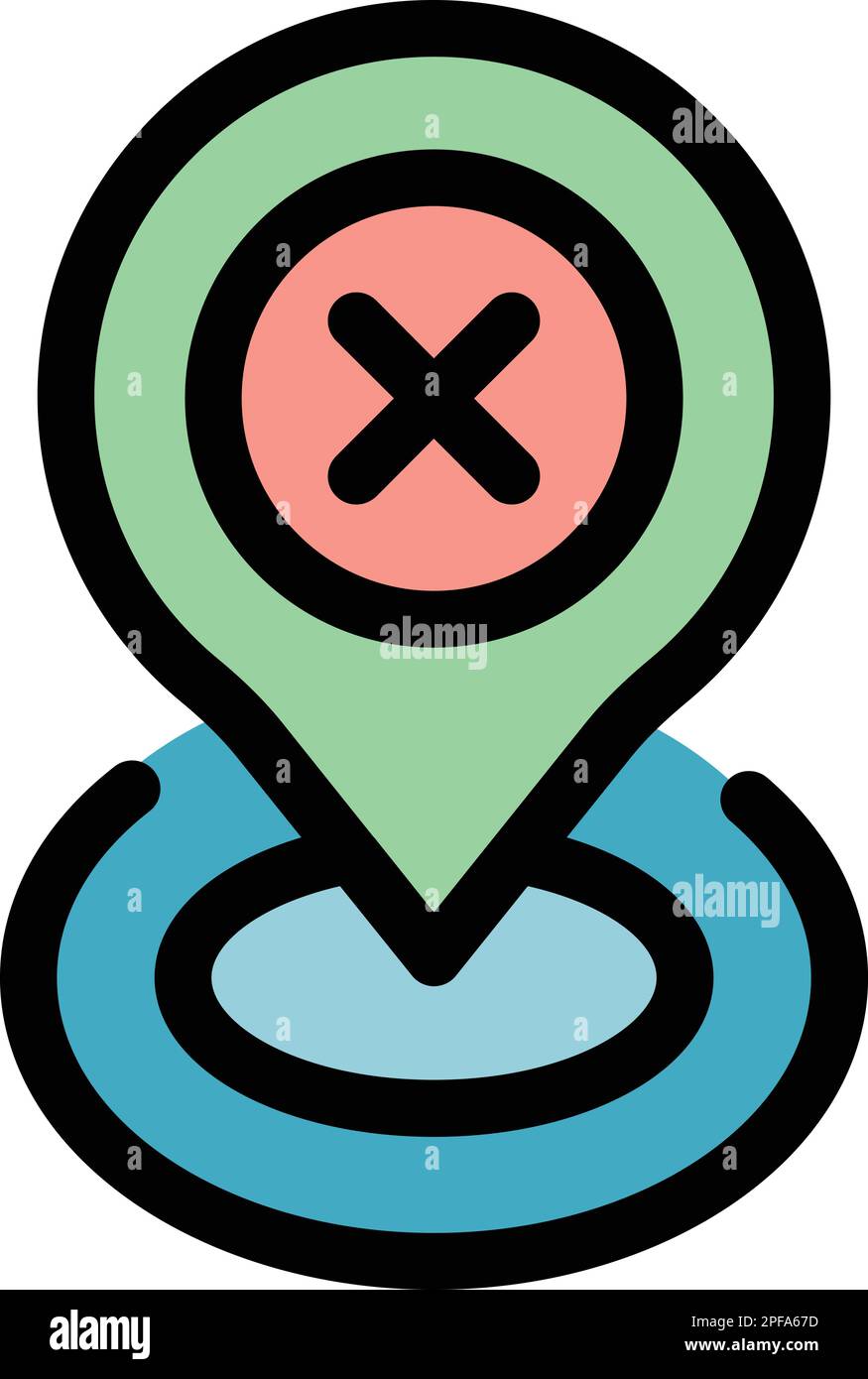 Delete Point Icon Outline Delete Point Vector Icon For Web Design