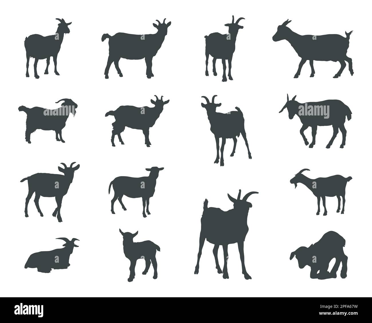 Goat head icon in Black and White Stock Photos & Images - Alamy