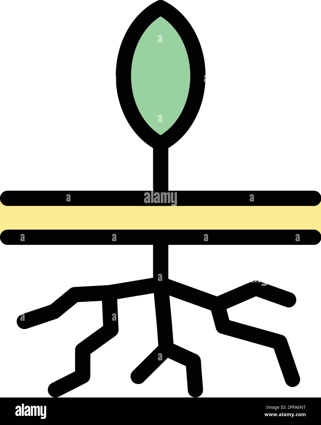 Ground bio plant icon. Outline Ground bio plant vector icon for web ...