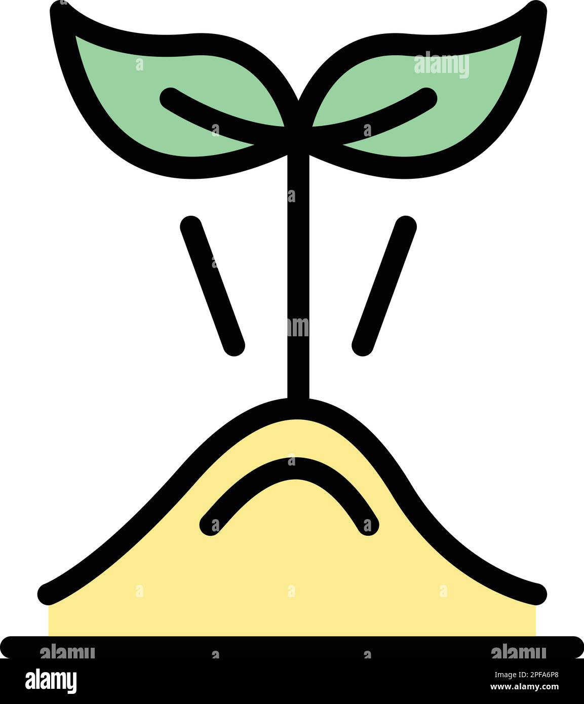 Idea plant grow icon. Outline Idea plant grow vector icon for web ...