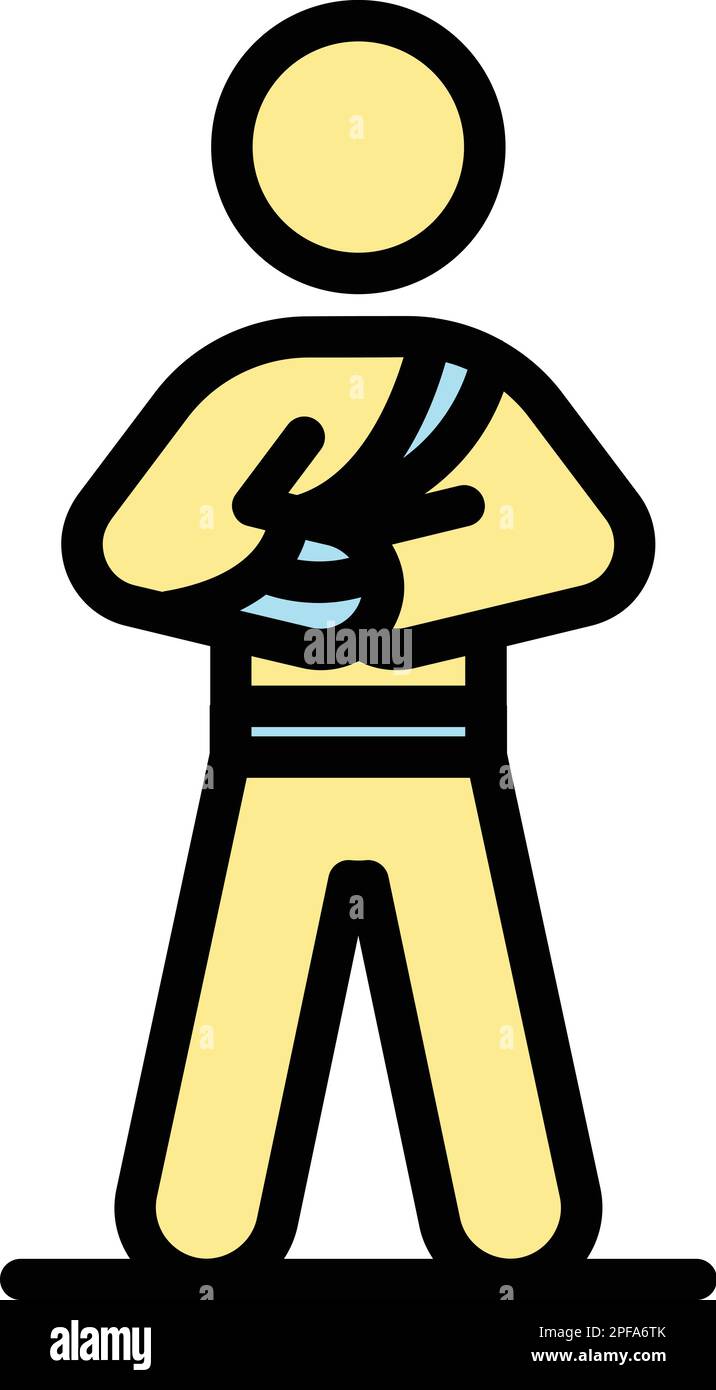 Kid hand injury icon. Outline Kid hand injury vector icon for web ...