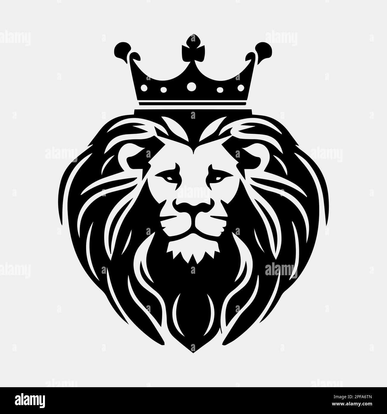 Head of a lion with a crown vector logo Stock Vector Image & Art - Alamy