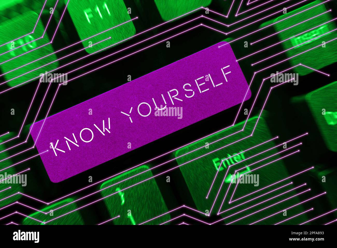 Hand writing sign Know Yourself. Business approach Find You ...