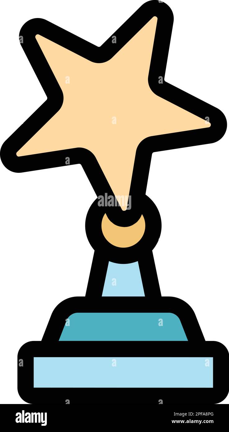Ranking star cup icon. Outline Ranking star cup vector icon for web ...