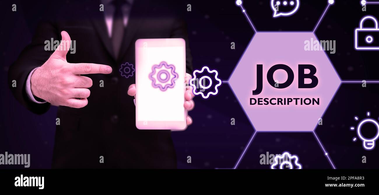 Inspiration showing sign Job Description. Word for A document that ...