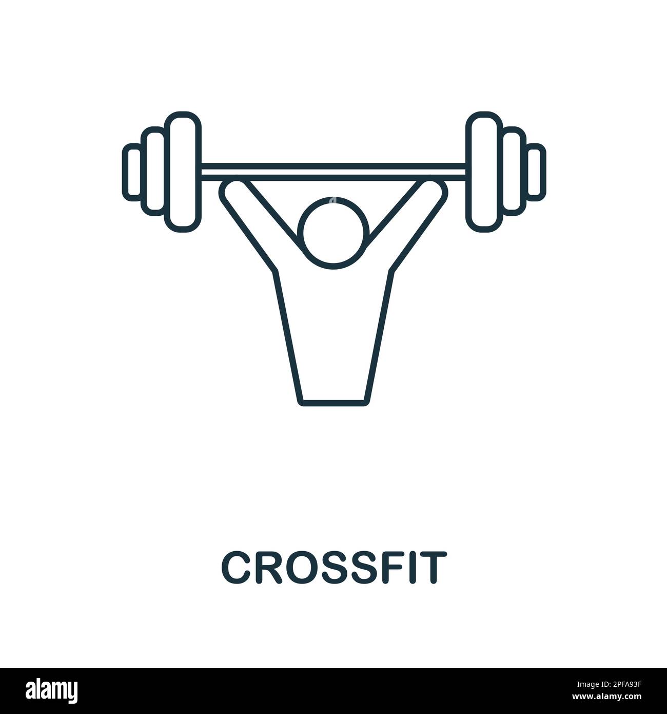 Crossfit line icon. Monochrome simple Crossfit outline icon for ...