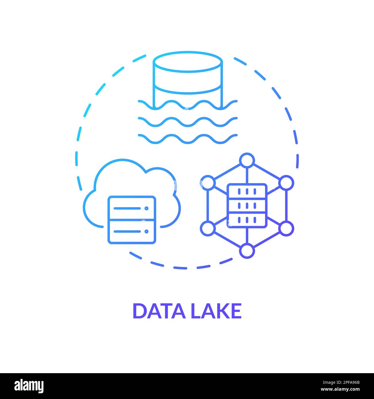 Data lake blue gradient concept icon Stock Vector Image & Art - Alamy