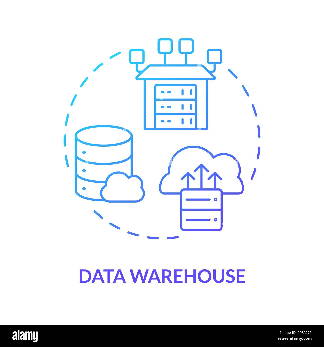 Data warehouse blue gradient concept icon Stock Vector Image & Art - Alamy