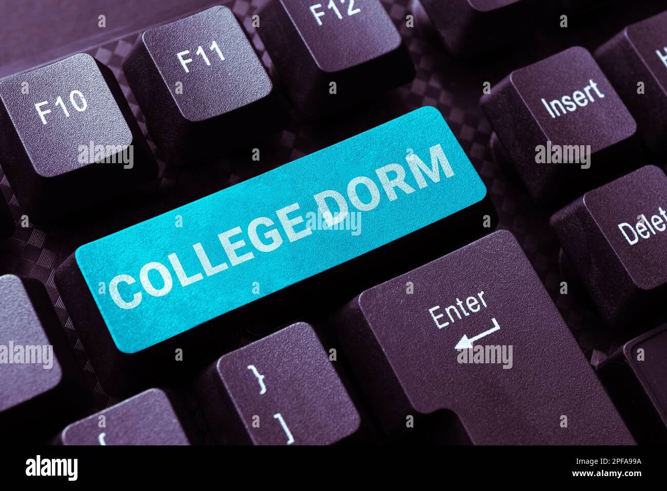 Writing displaying text College Dorm. Word for residence hall providing ...