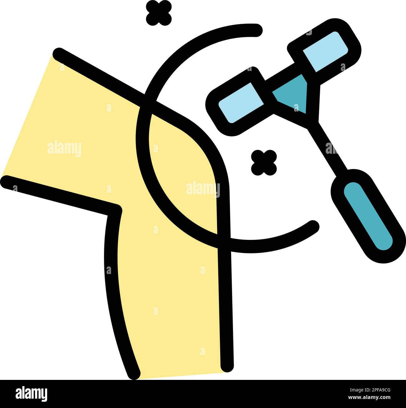 Knee medical control icon. Outline Knee medical control vector icon for ...