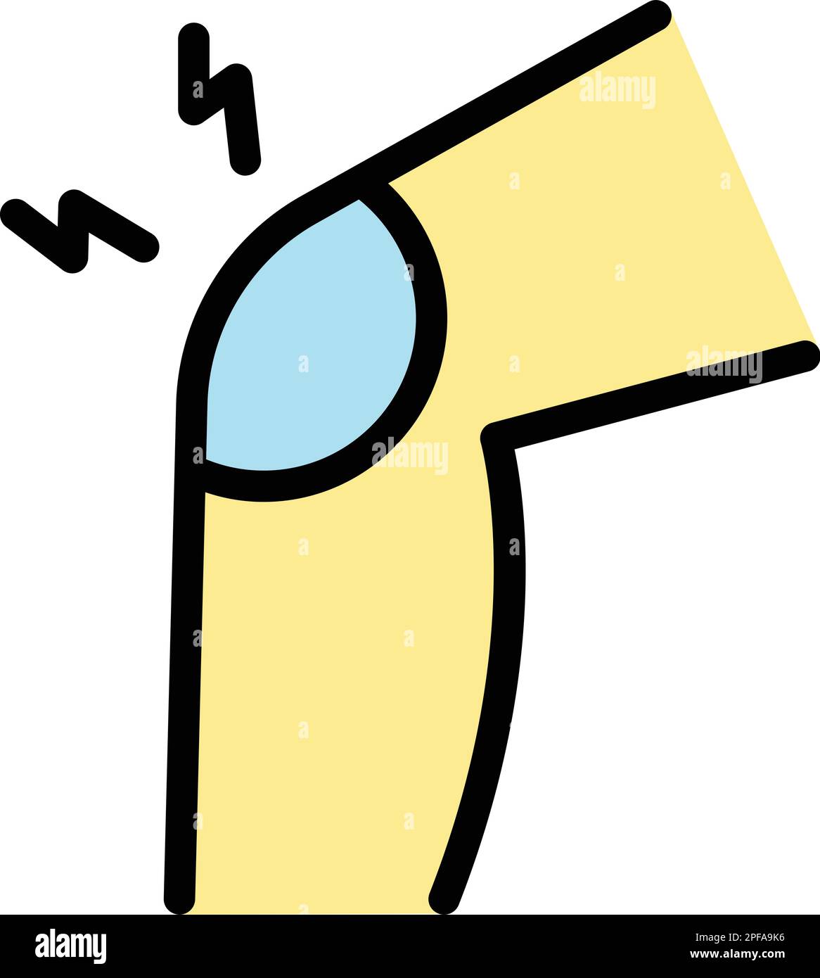 Knee kid pain icon. Outline Knee kid pain vector icon for web design ...