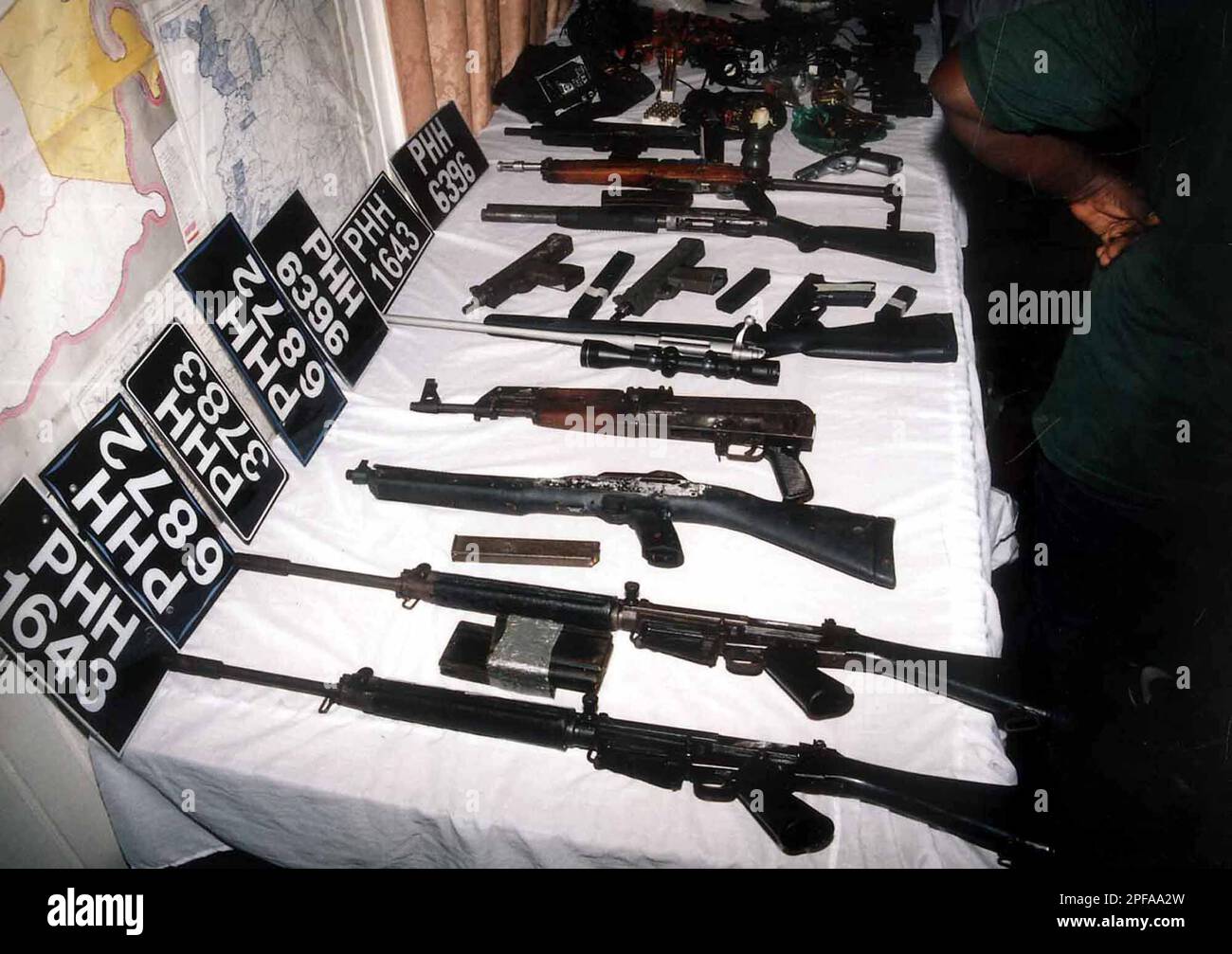 Guns recovered by the Guyana Police Force from various crime scenes ...