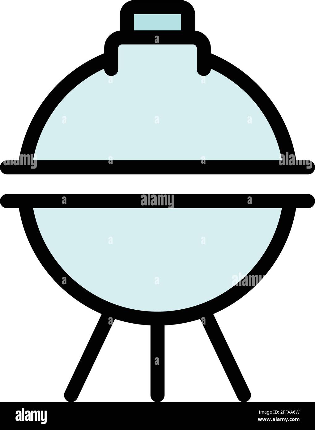 Barbeque grill icon. Outline barbeque grill vector icon for web design ...
