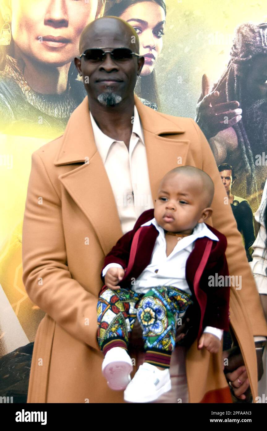 Los Angeles, California, USA 14th March 2023 (L-R) Actor Djimon Hounsou ...