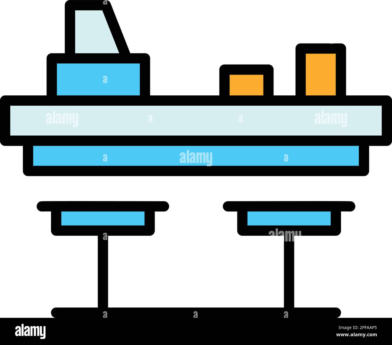 Drink shop counter icon. Outline Drink shop counter vector icon for web ...
