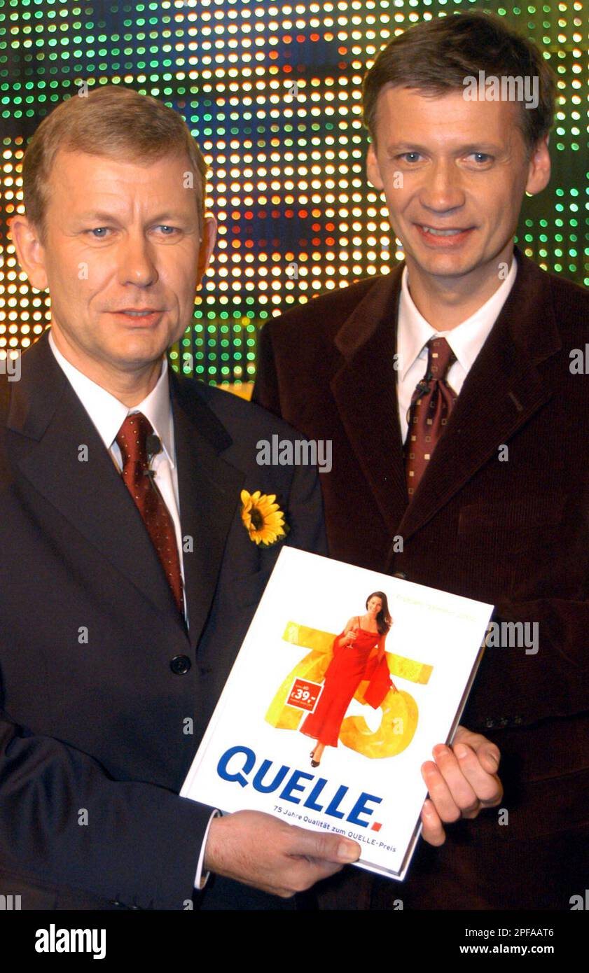 Fernsehmoderator Guenther Jauch, rechts, soll in Zukunft das Werbebild ...